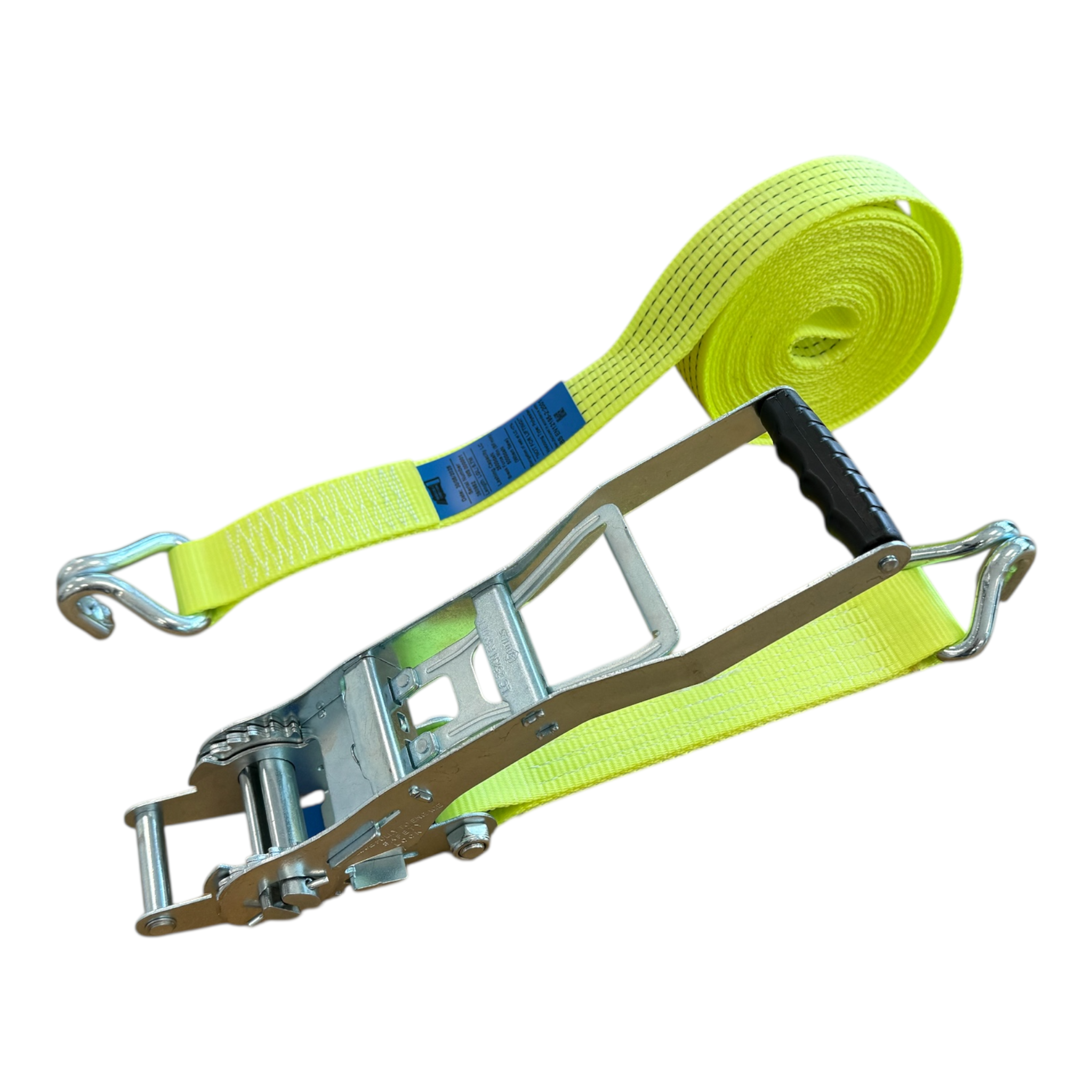 ERGO High-Vis 50mm Ratchet Strap – Claw Hooks – 6m | 5000kg Rated