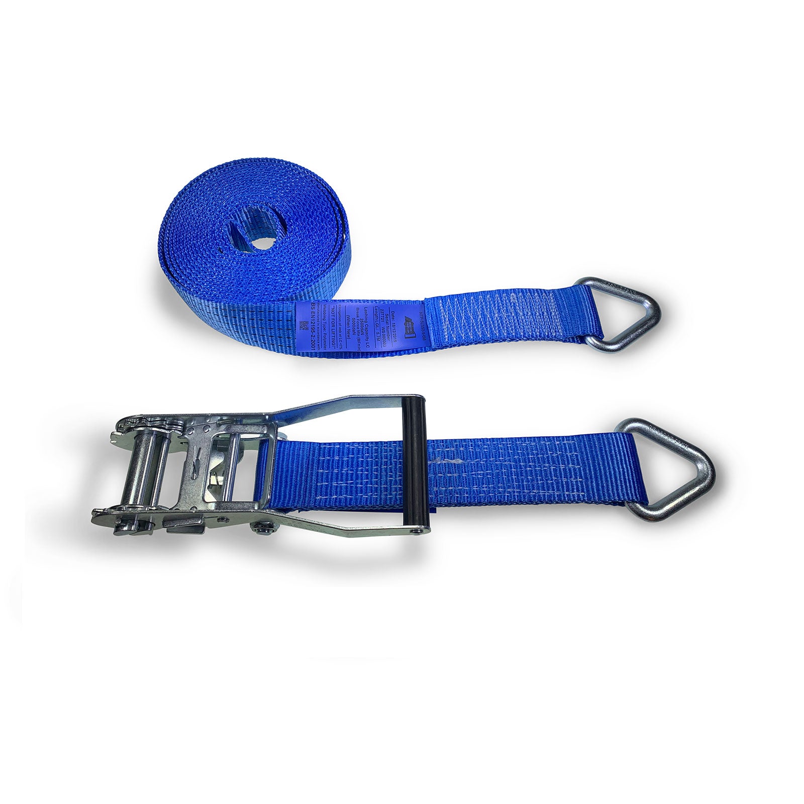 UK Ratchet Straps: 50mm 4m 5000kg Delta Rings