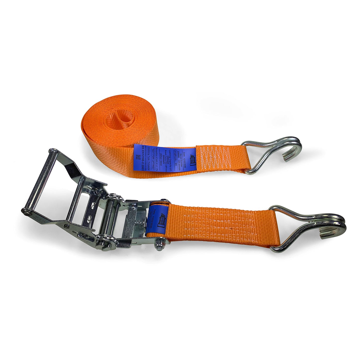 UK Ratchet Straps: 50mm x 6m Claw Hook, 1000kg